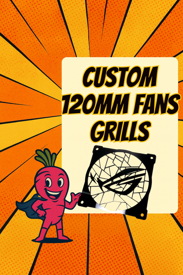 Custom 3D Printed Fan Grill Covers (120mm) – Pink Parsnip Computers