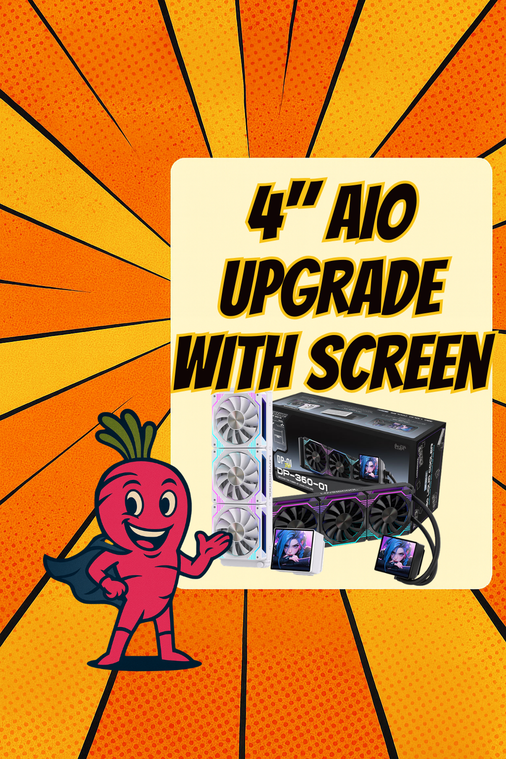 4" Premium LCD AIO Screen Upgrade – Pink Parsnip Computers