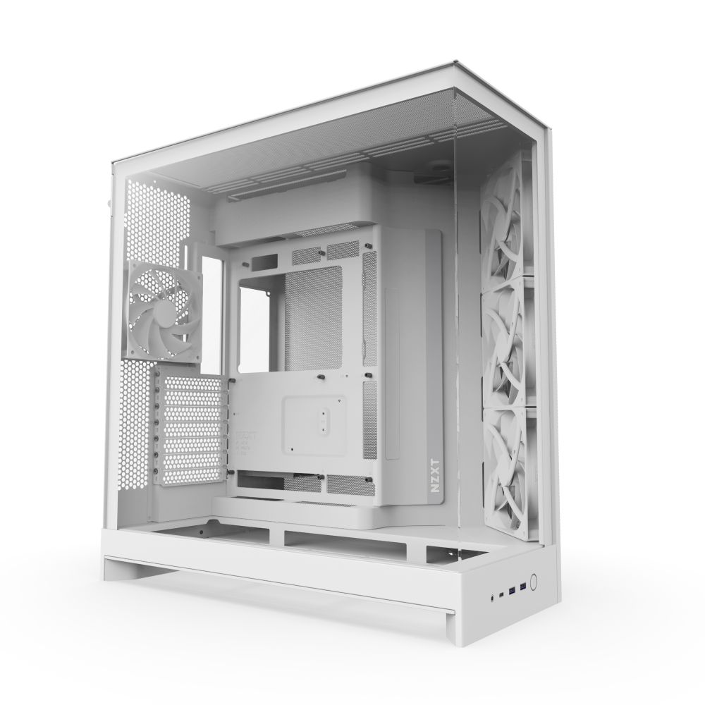NZXT H9 FLOW MID TOWER CASE WHITE – Pink Parsnip Computers