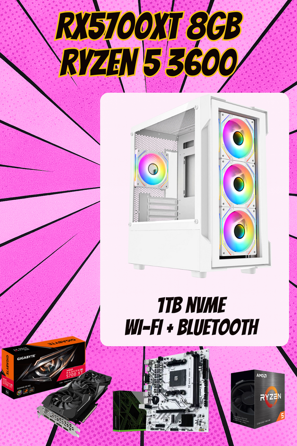 ECLIPSE Bargain Boost Pro Gaming PC – Ryzen 5 3600X | RX 5700 XT 8GB ...