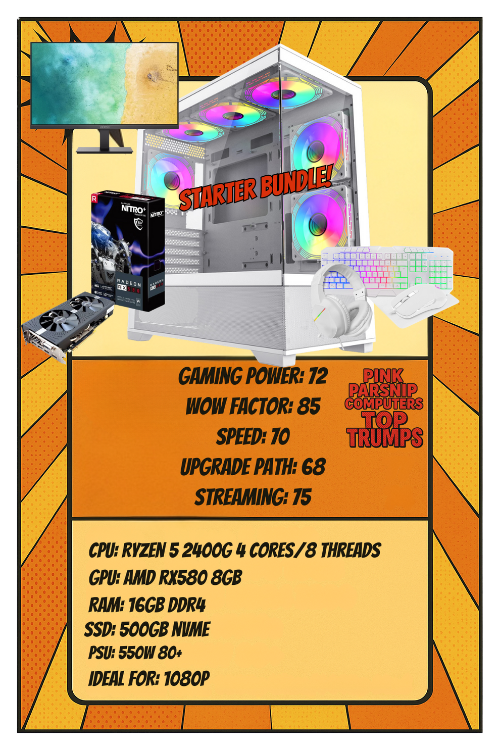 The Mason Bargain Starter Bundle – Ryzen 5 • RX 580 8GB • 16GB RAM • 5 ...