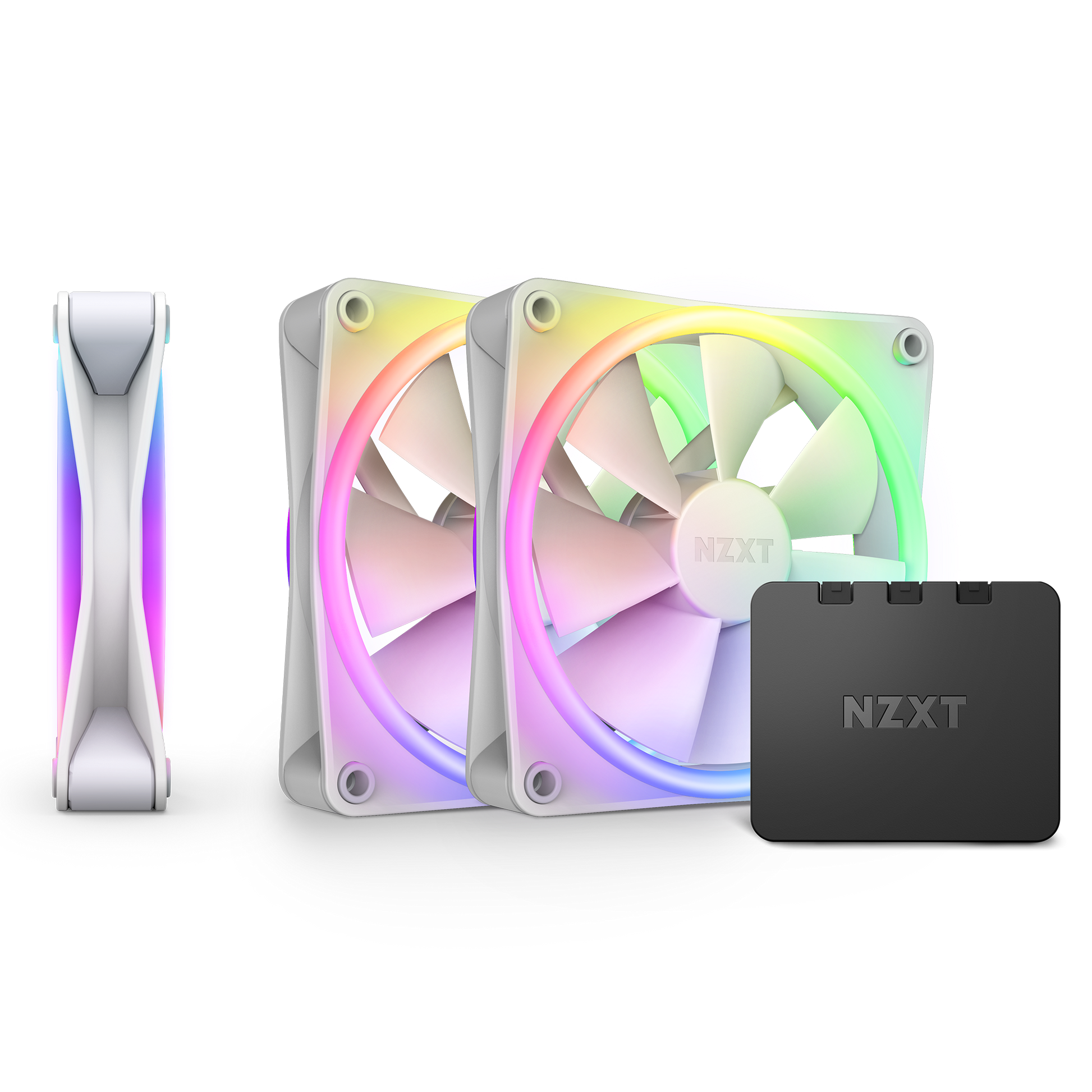 NZXT F120 RGB DUO 120MM PWM 3PK WHT – Pink Parsnip Computers